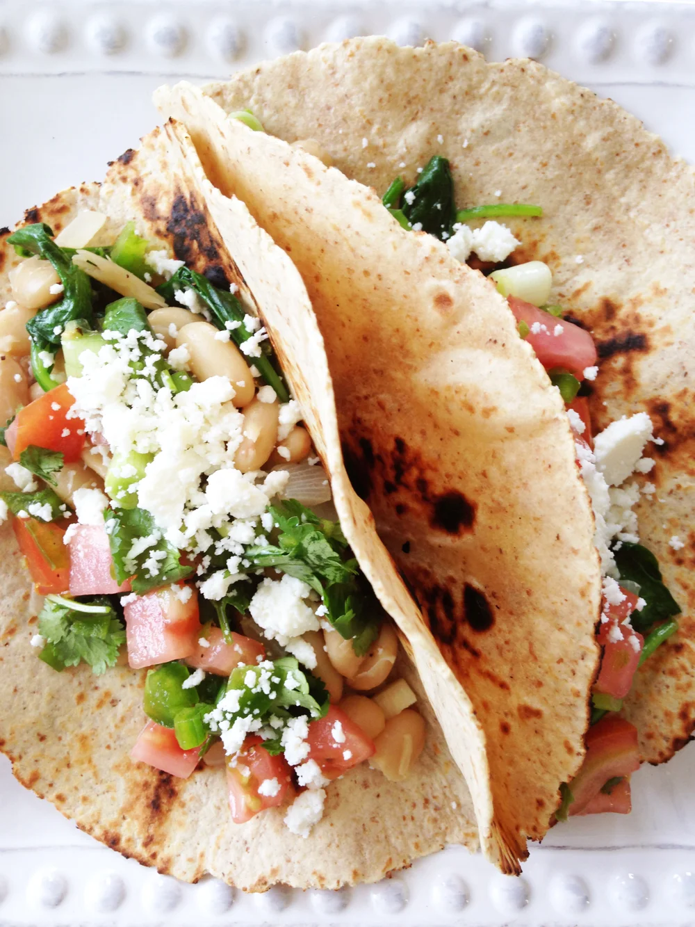 Spinach & White Bean Tacos — The Skinny Fork