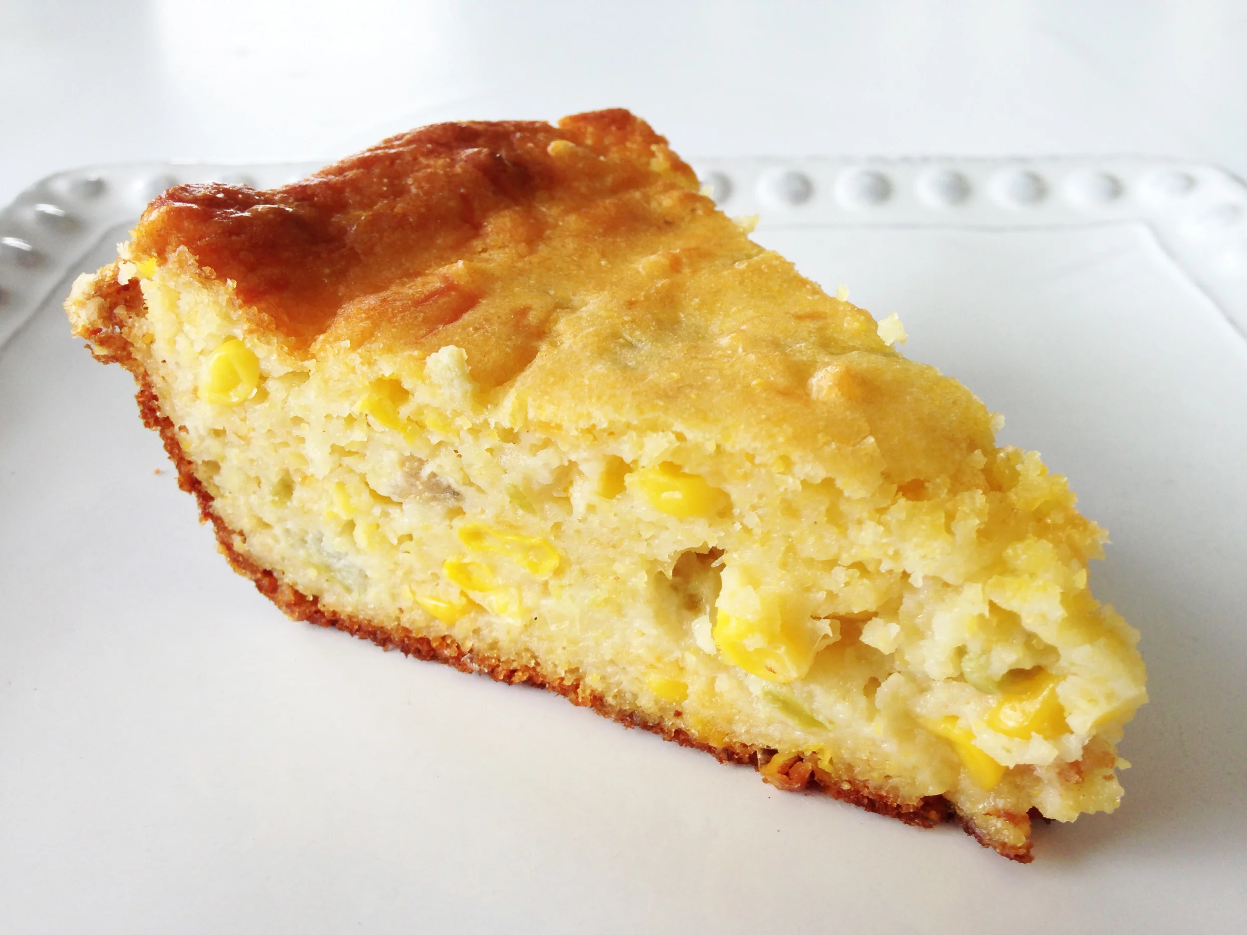 Skinny Green Chile & Cheddar Corn Casserole — The Skinny Fork