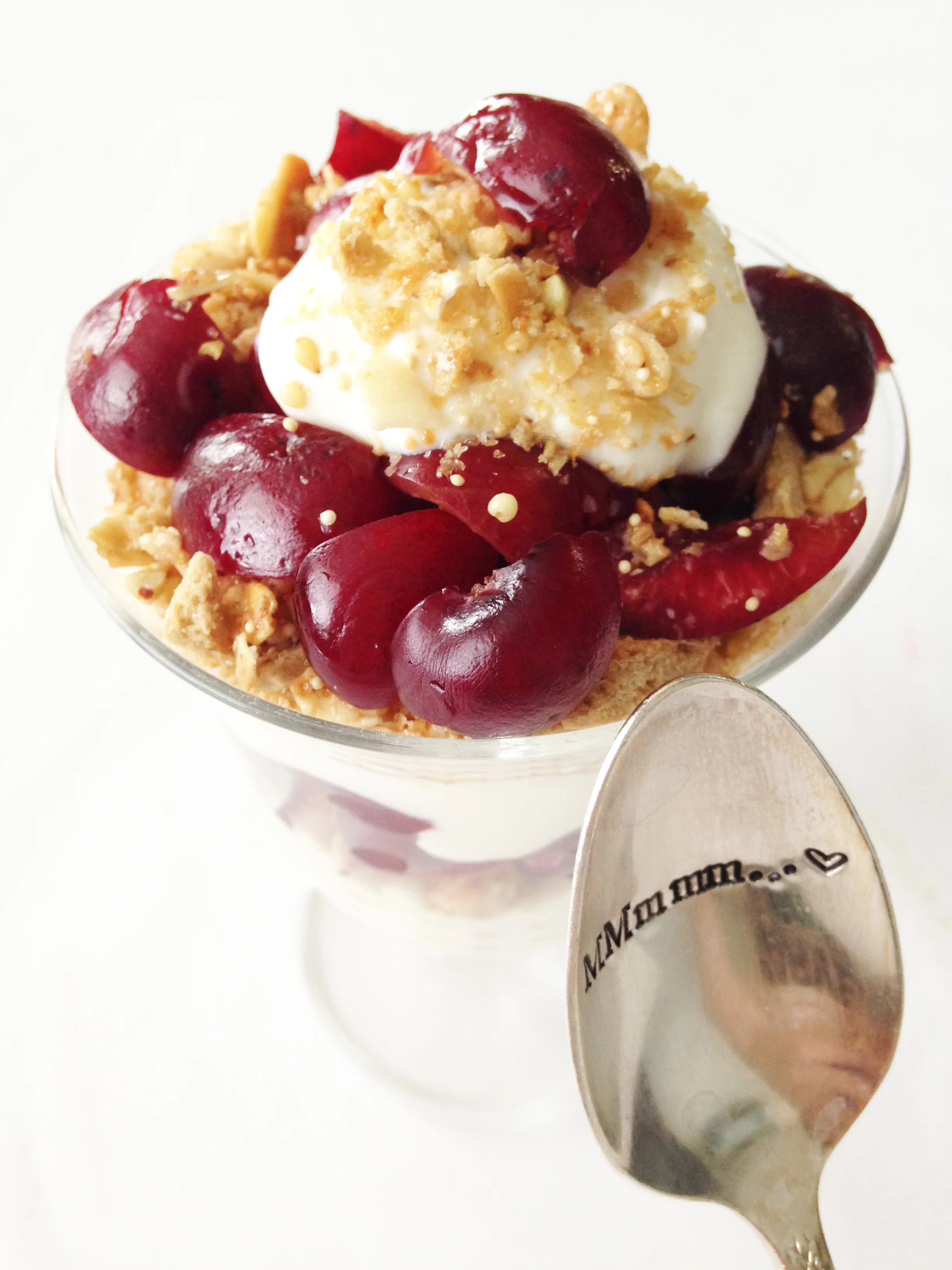 Skinny Cherry Cheesecake Parfait — The Skinny Fork