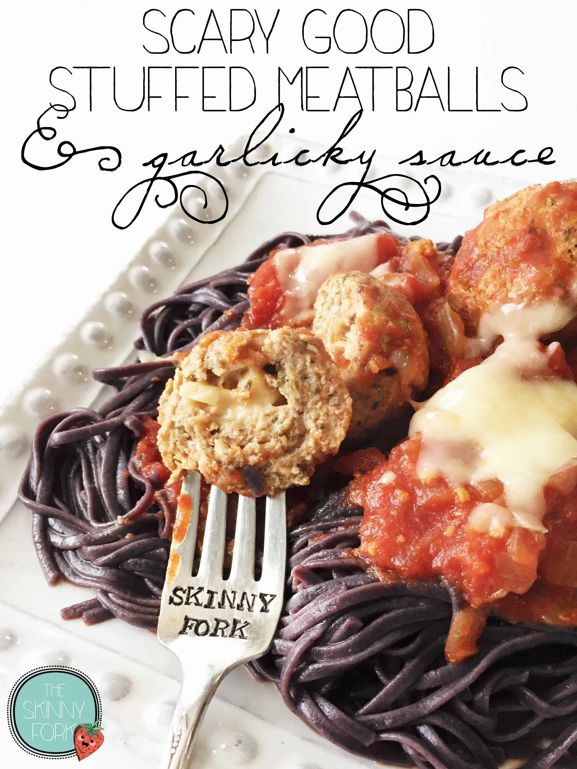Scary Good Stuffed Meatballs & Garlicky Sauce (Crock Pot) — The Skinny Fork