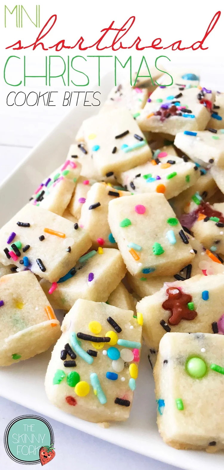 Mini Shortbread Christmas Cookie Bites — The Skinny Fork