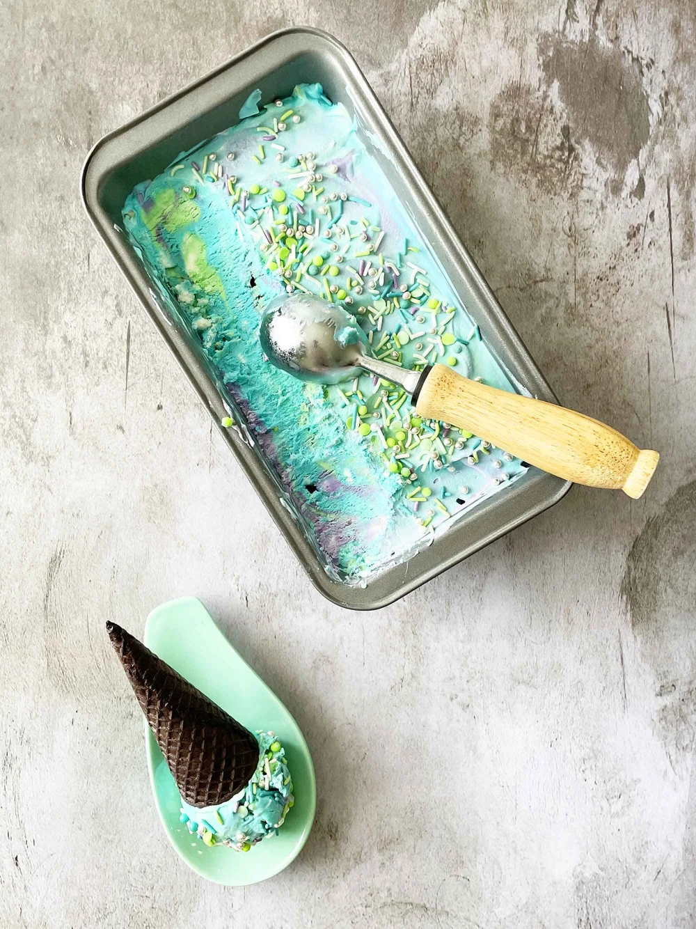No Churn Mermaid Ice Cream — The Skinny Fork