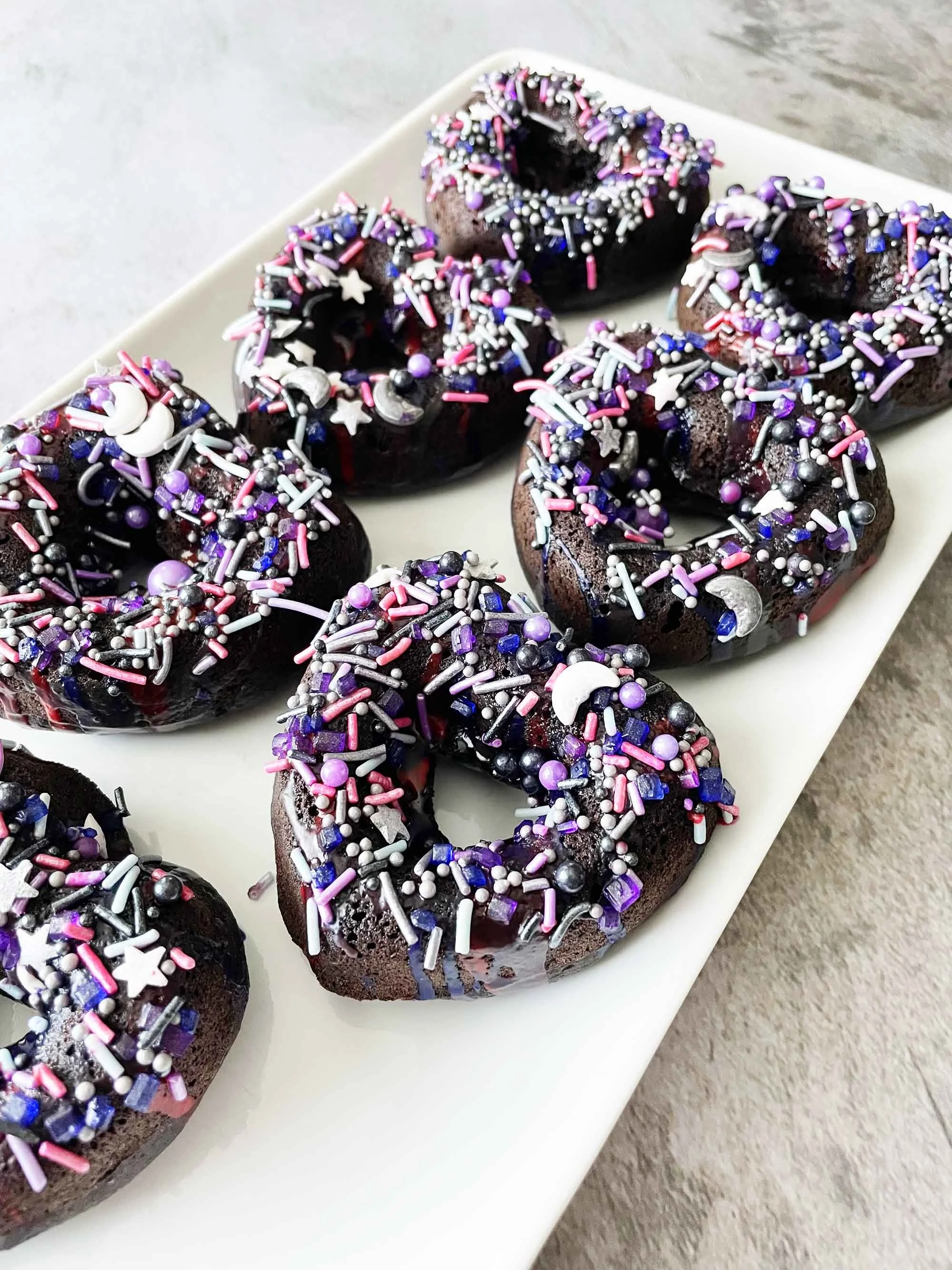 Skinny Baked Galaxy Donuts — The Skinny Fork