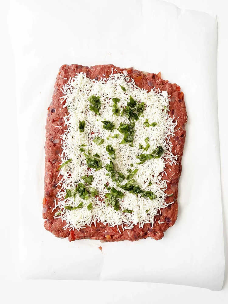 Mozzarella & Basil Stuffed Meatloaf — The Skinny Fork