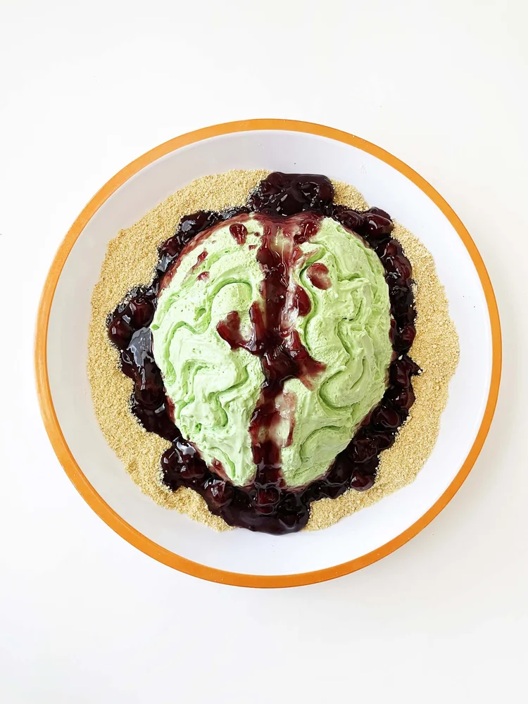 No Bake Zombie Brain Cheesecake — The Skinny Fork