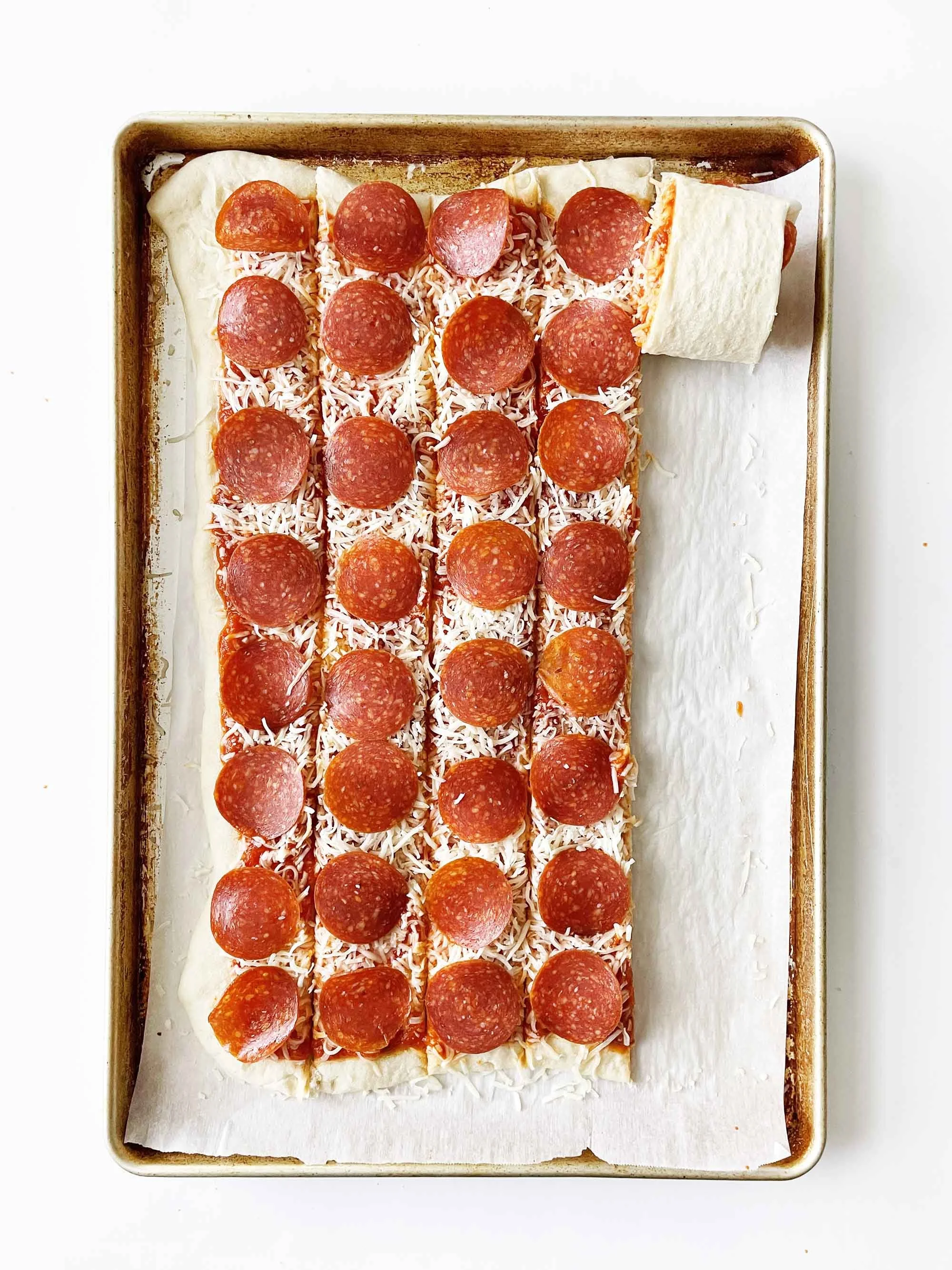 Giant Pizza Roll — The Skinny Fork