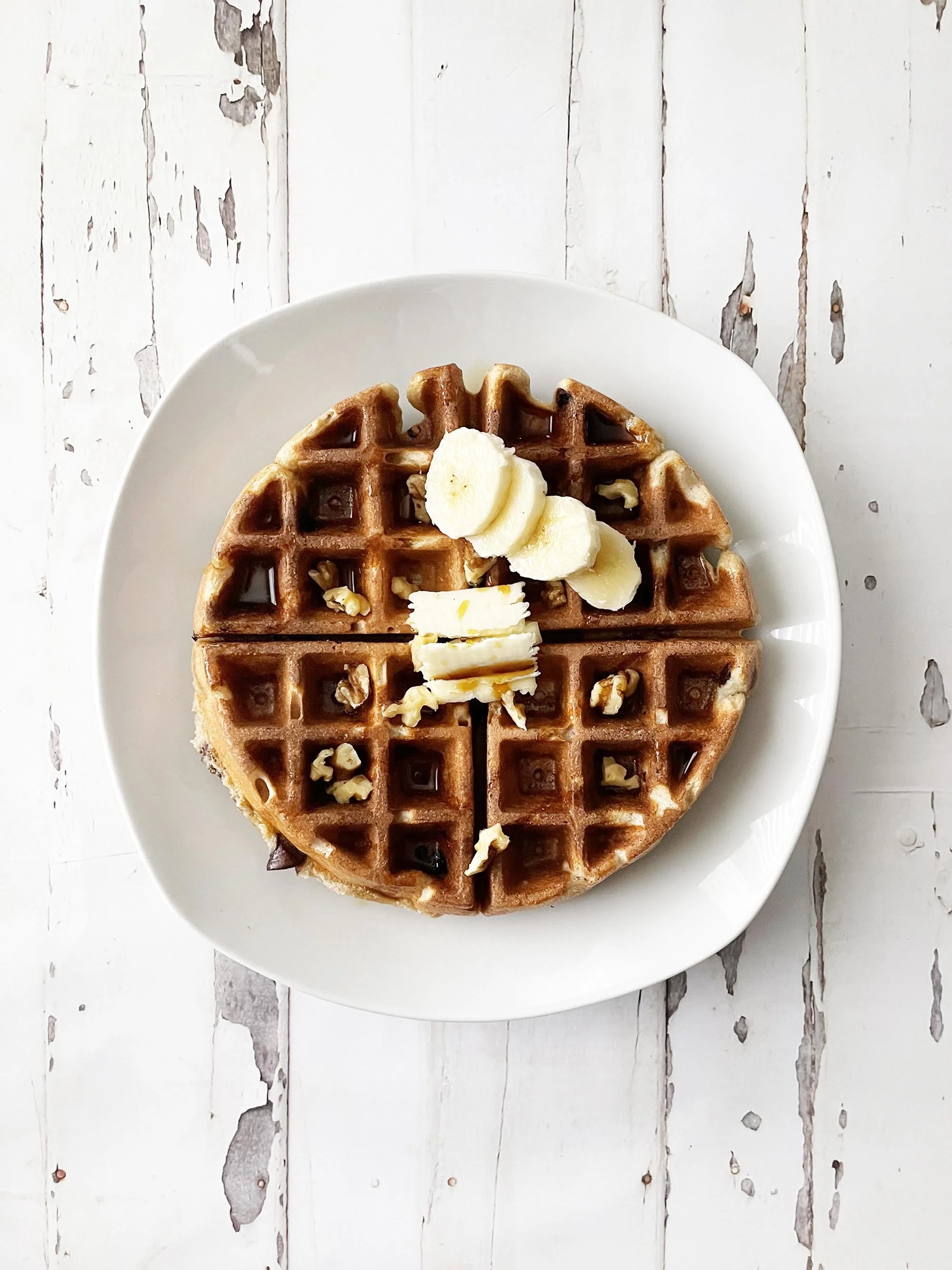 Chunky Monkey Waffles — The Skinny Fork