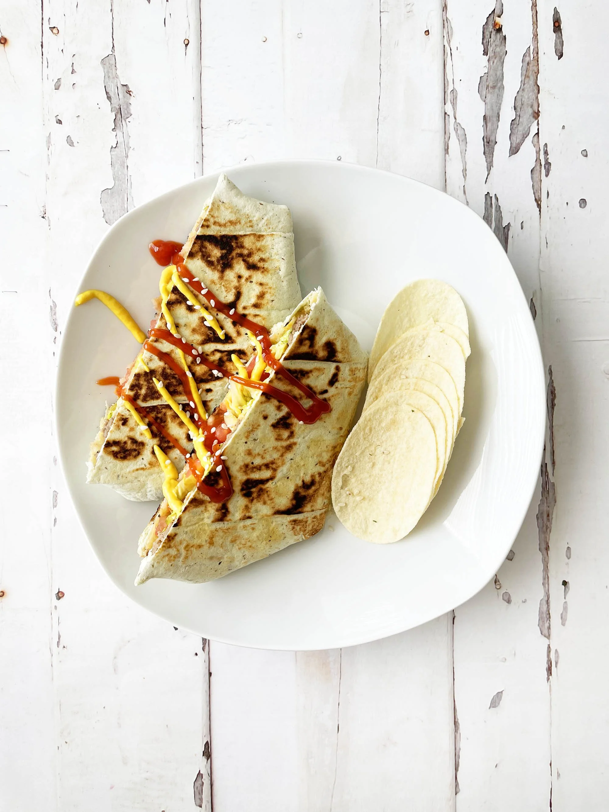 Vegetarian Cheeseburger Crunch Wraps — The Skinny Fork