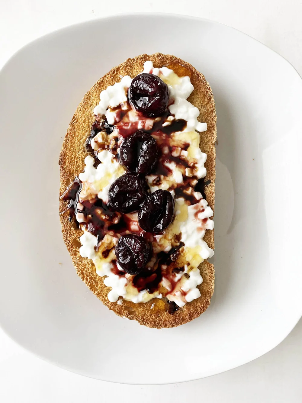 Honey Roasted Cherry Cottage Cheese Toast — The Skinny Fork