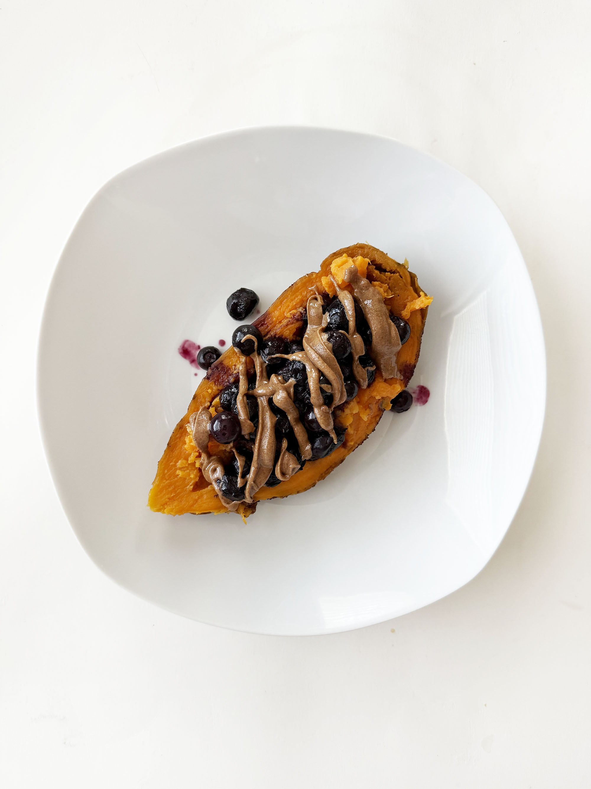 Blueberry Peanut Butter Sweet Potato — The Skinny Fork