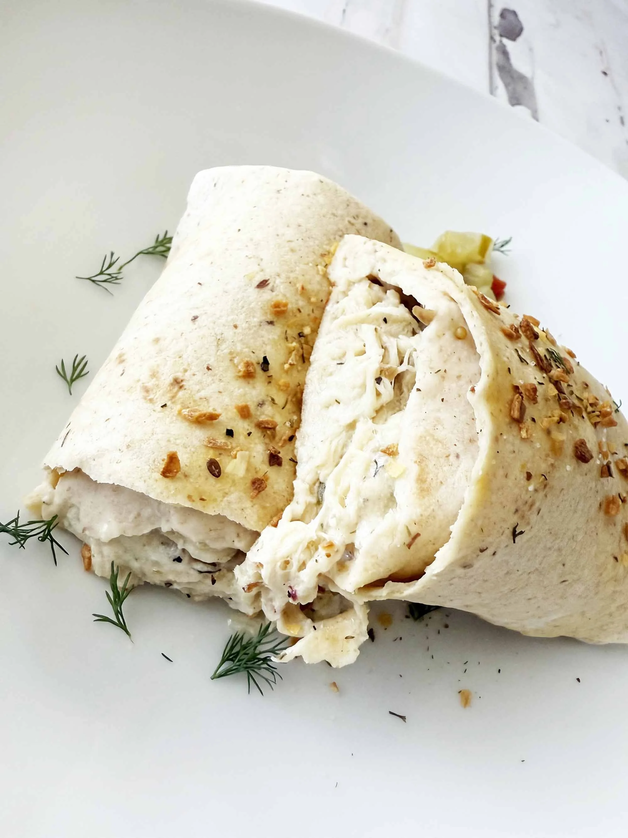 Cheesy Dill Pickle Chicken Wrap — The Skinny Fork