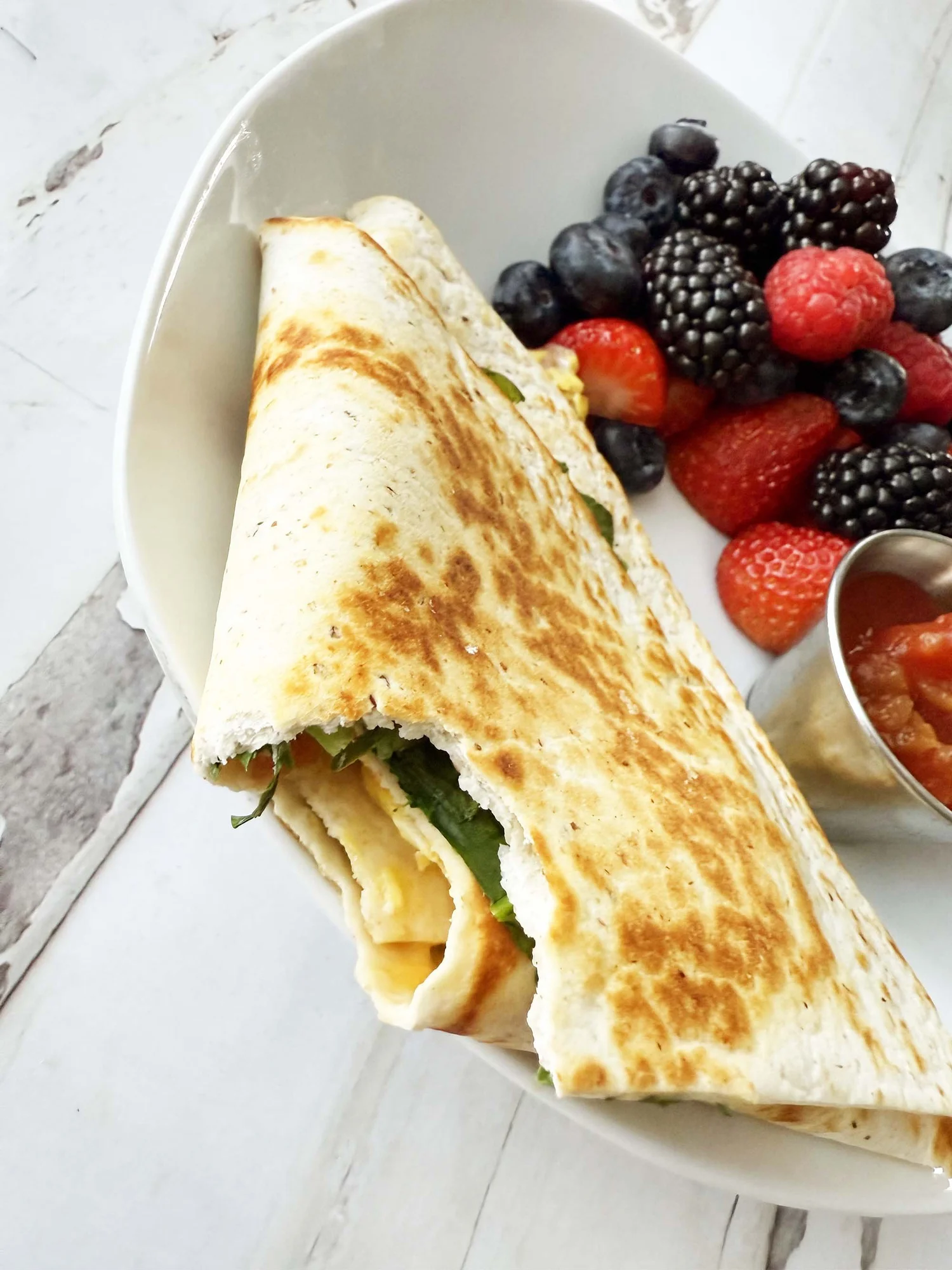Bacon Egg & Cheese 'Tortilla Trend' Wrap — The Skinny Fork