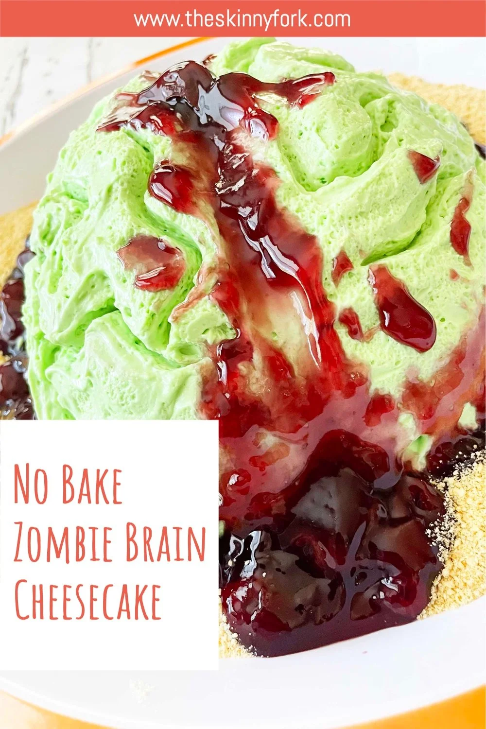 No Bake Zombie Brain Cheesecake — The Skinny Fork