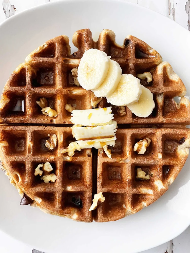 Chunky Monkey Waffles — The Skinny Fork