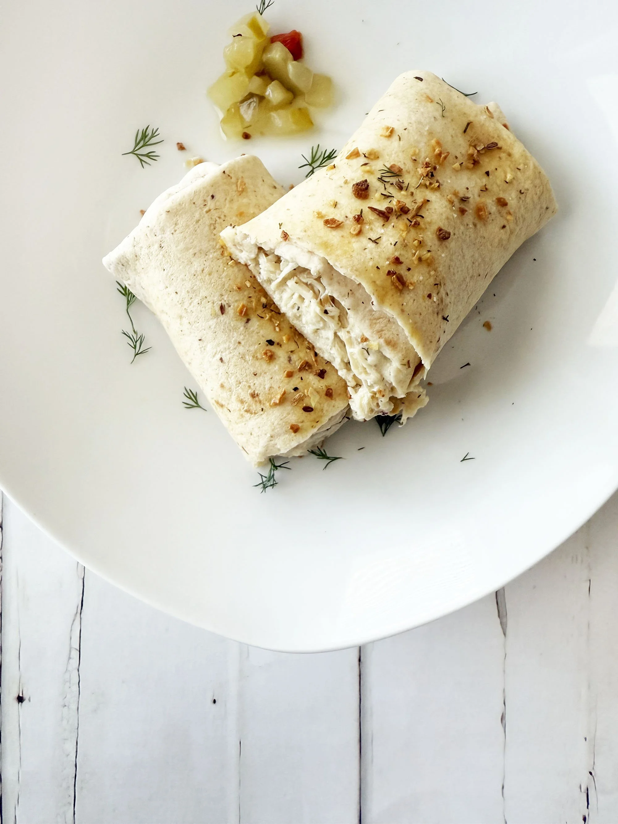 Cheesy Dill Pickle Chicken Wrap — The Skinny Fork