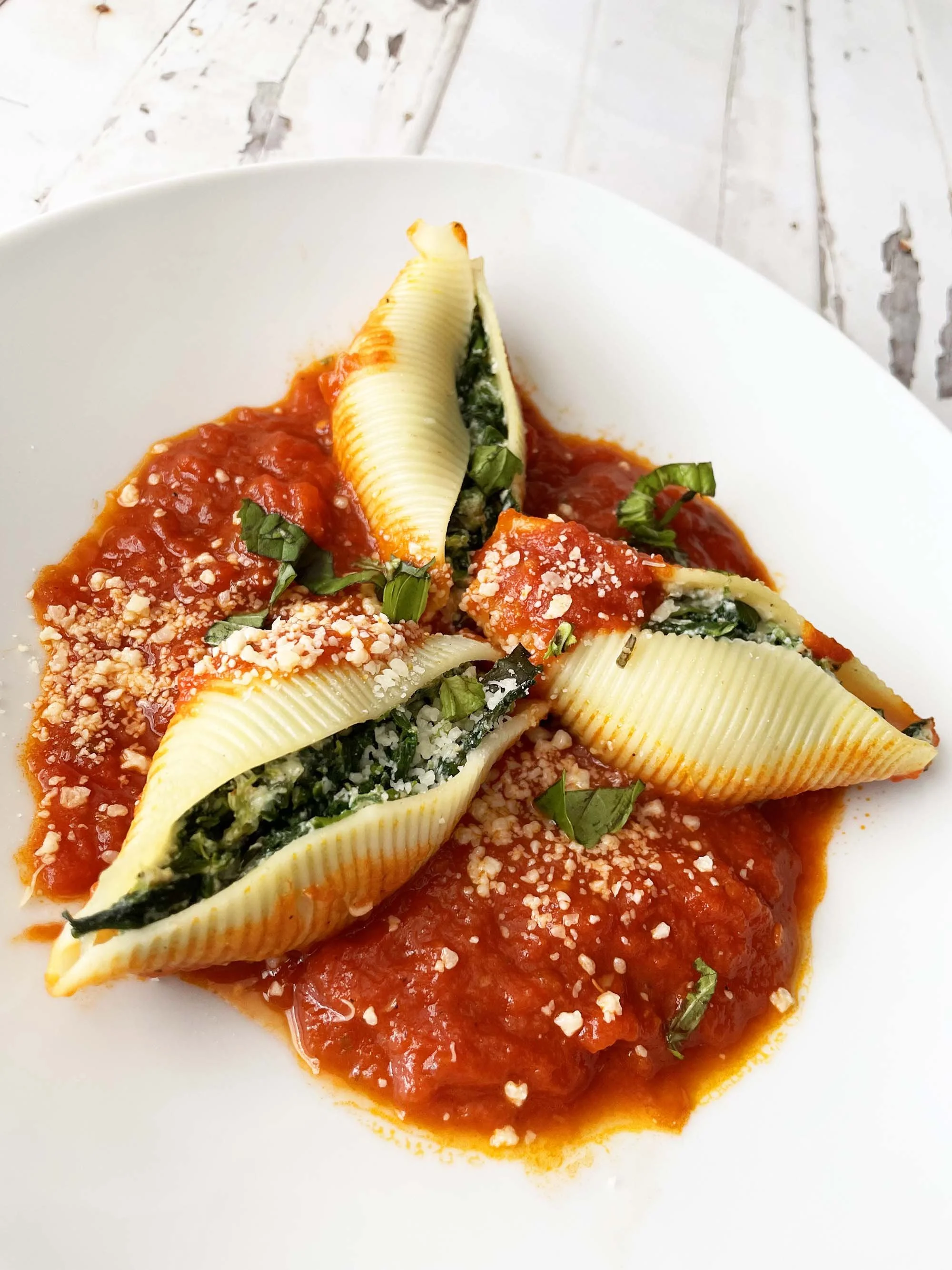 Spinach Stuffed Shells — The Skinny Fork
