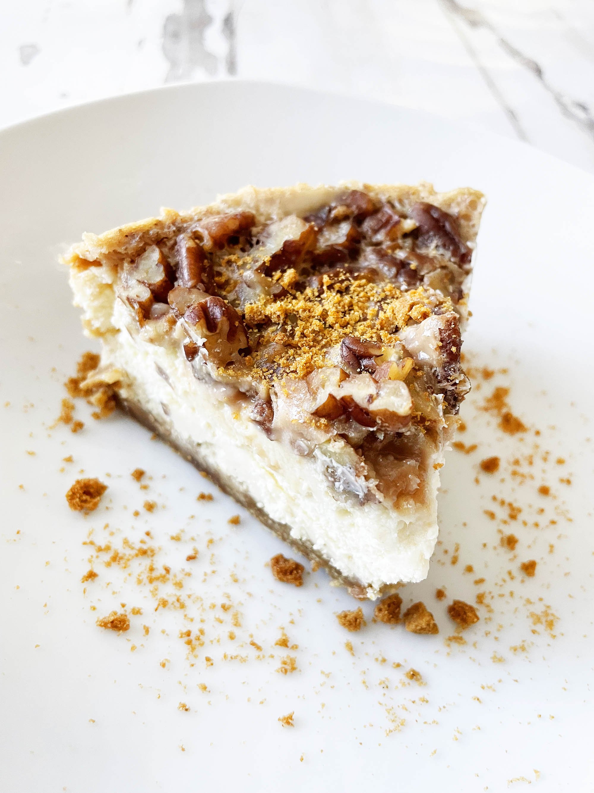 Instant Pot Pecan Pie Cheesecake — The Skinny Fork