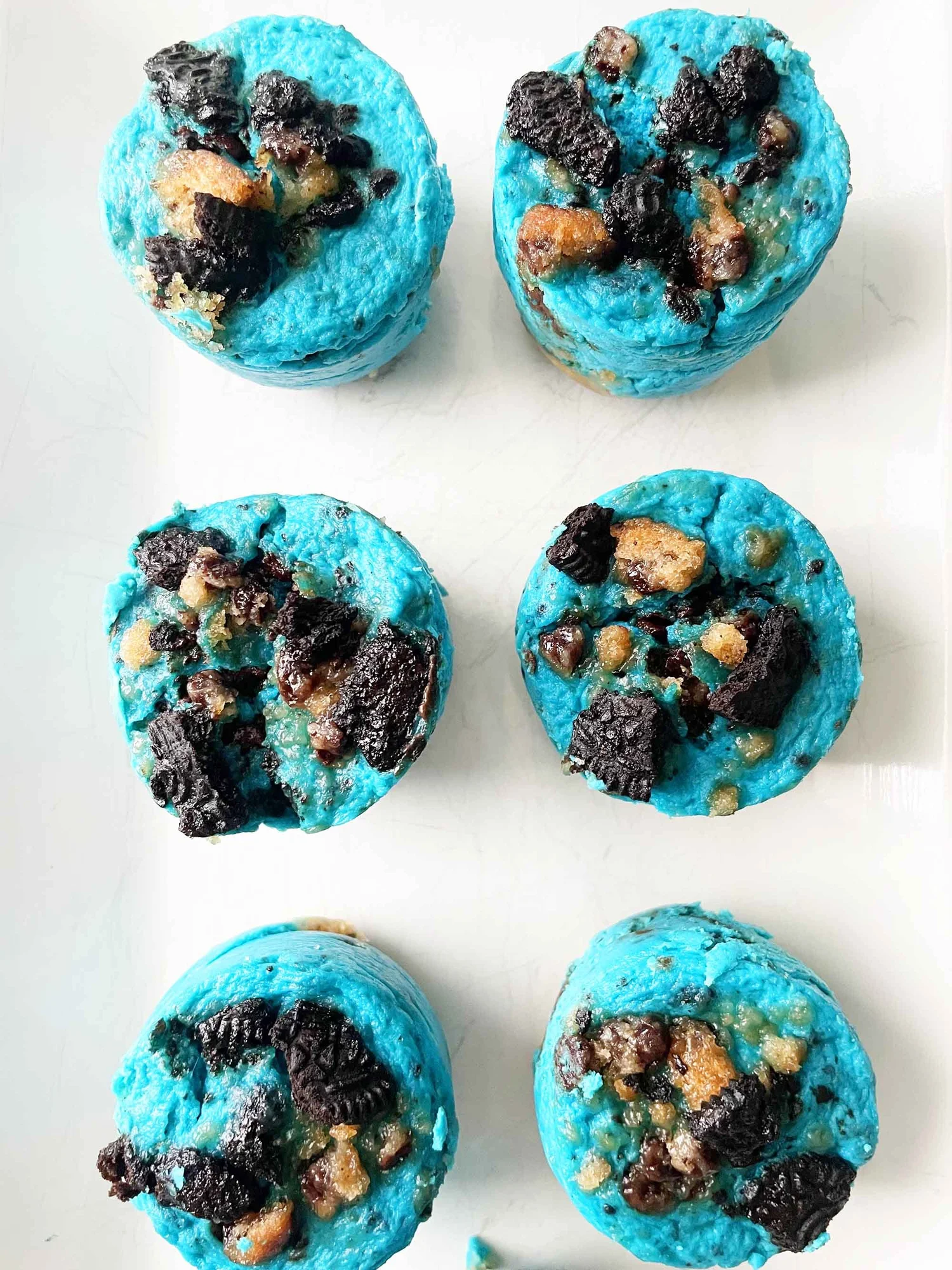 Instant Pot Cookie Monster Cheesecake Bites — The Skinny Fork