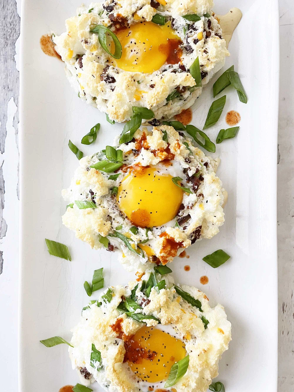 Bacon, Chive & Cheddar Eggs in Clouds — The Skinny Fork