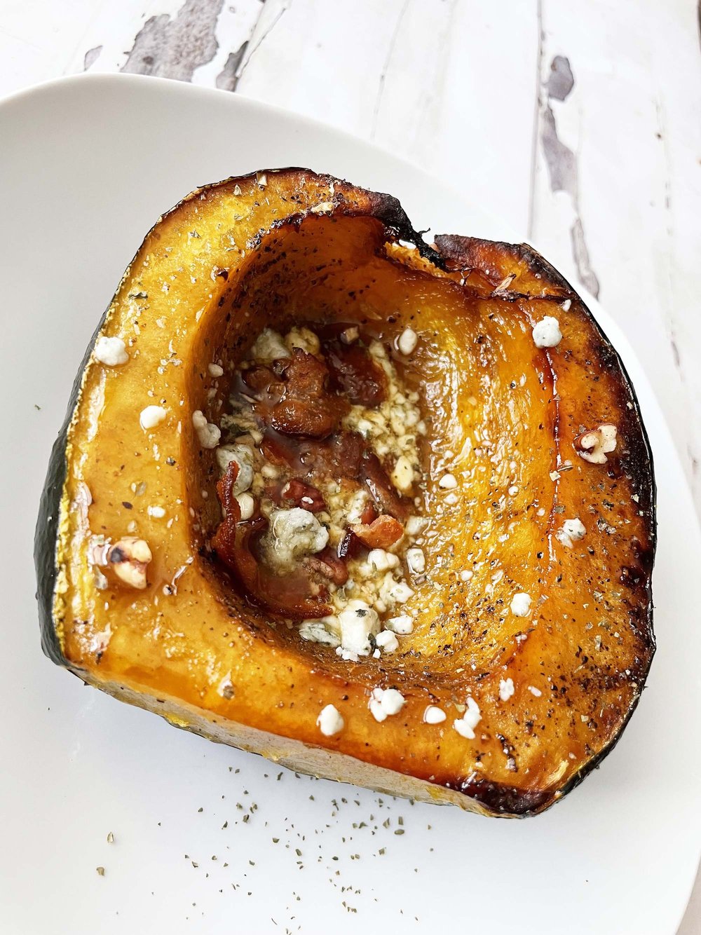 Maple Pecan Roasted Acorn Squash — The Skinny Fork