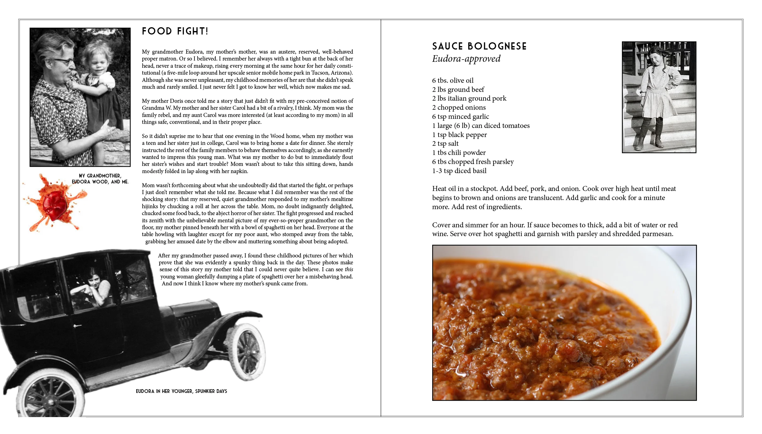 Making a Family Story Cookbook — Pictures and Stories