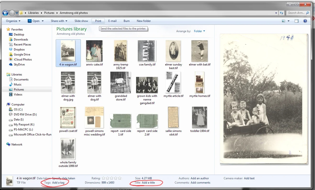 Metadata: Writing on the Back of a Digital Photo — Pictures and Stories