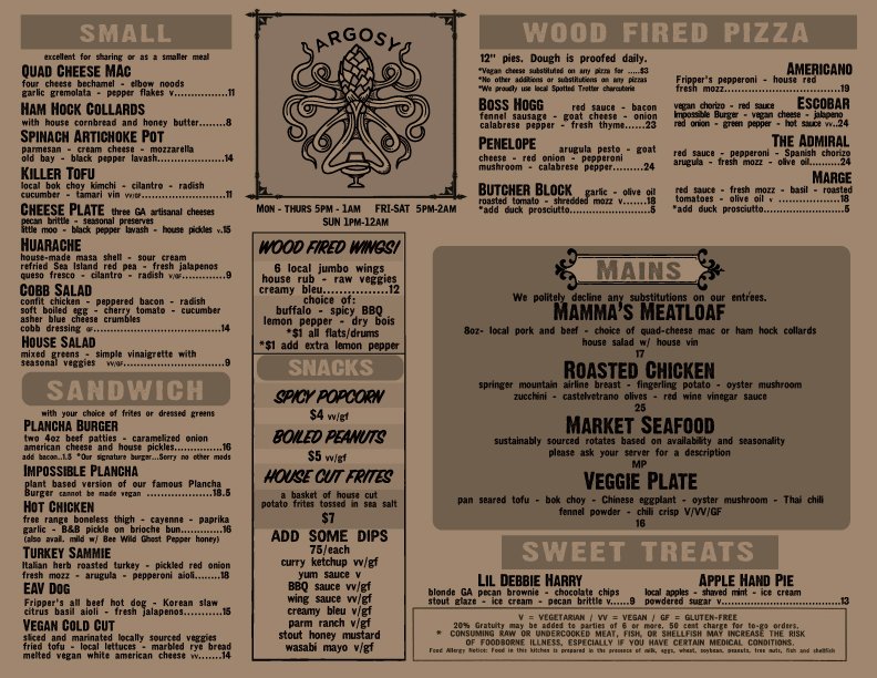 DINNERDINNER — ARGOSY East Atlanta Village