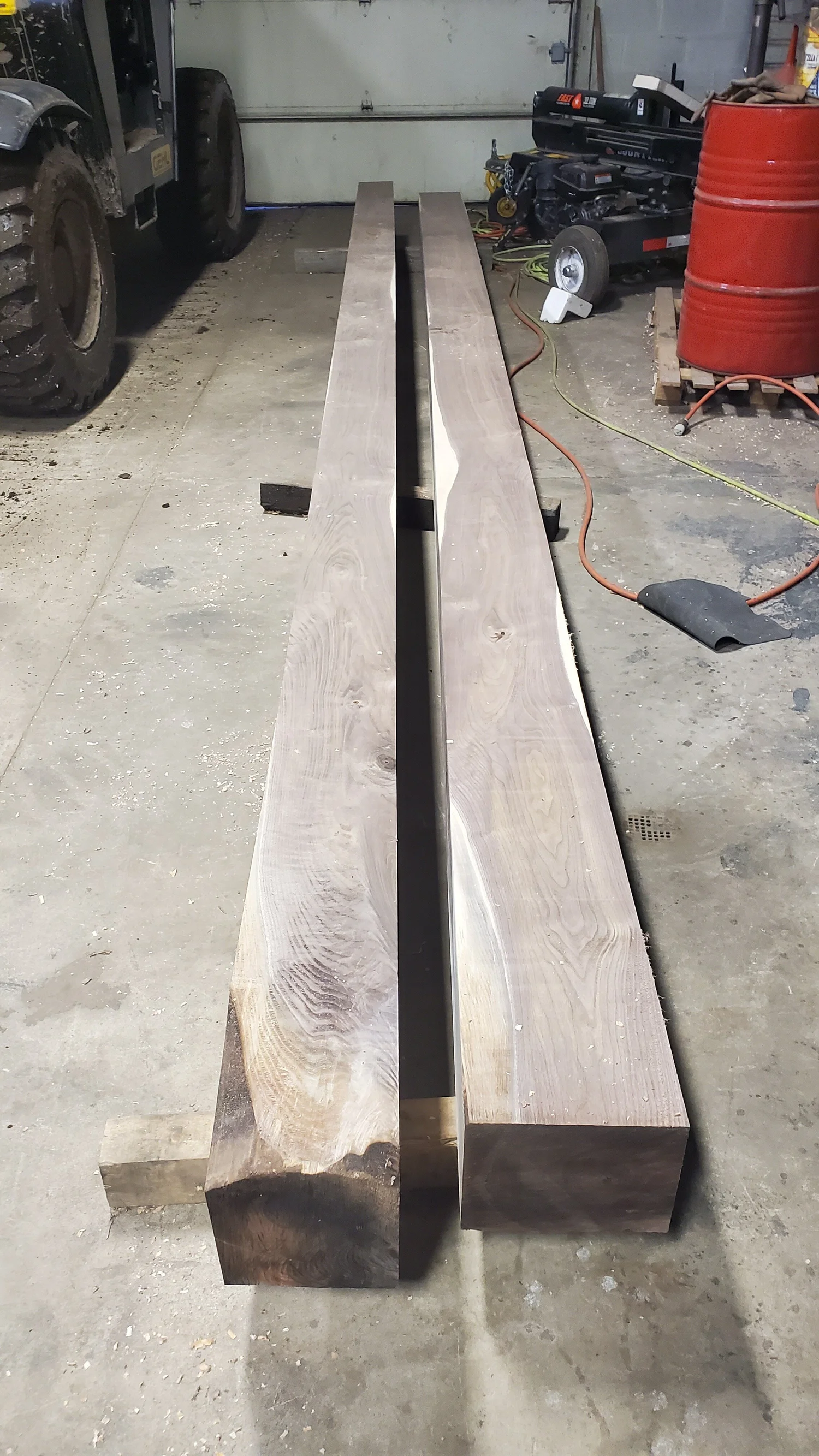 Black Walnut Beams and Timbers — Ogonek Custom Hardwoods