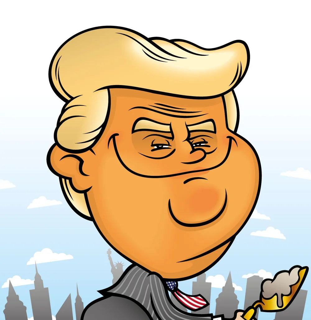 Donald Trump Cartoon — Vector Illustrator | Cartoons | Characters ...