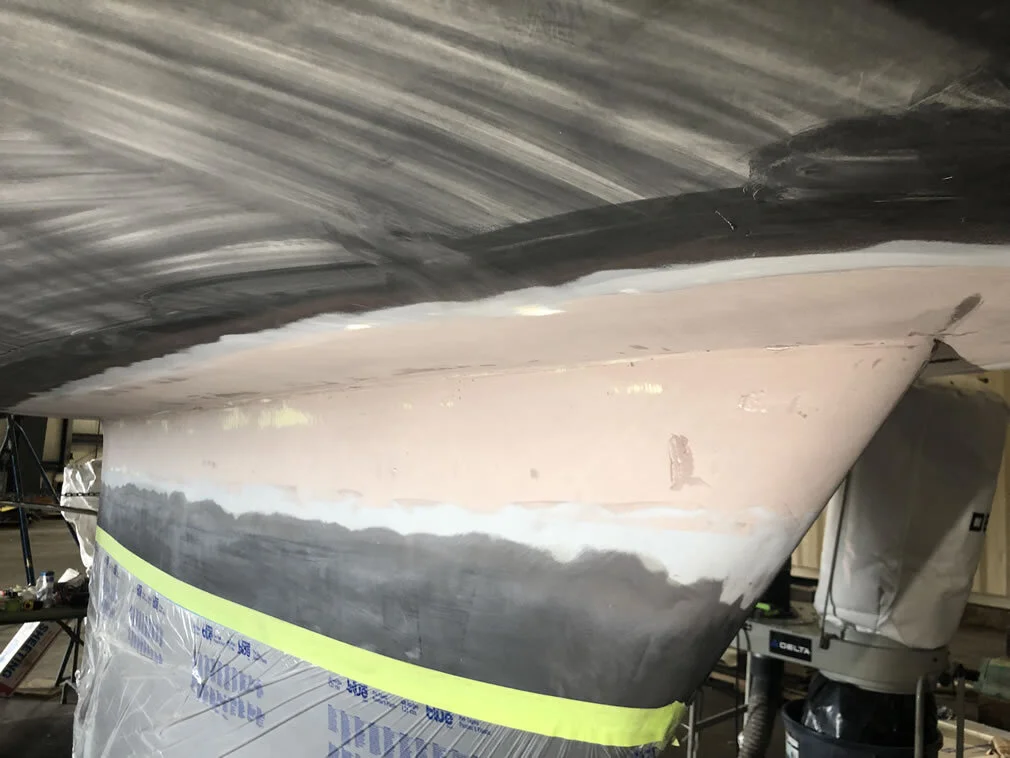 52’ Sloop Fiberglass Repair — Maine Yacht Center