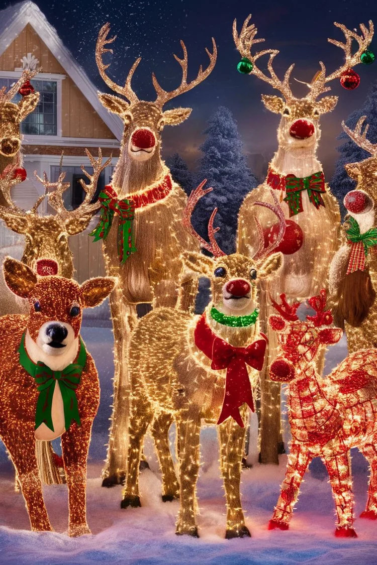 20 Outdoor Christmas Reindeer Displays You Can Shop and Style Right Now ...