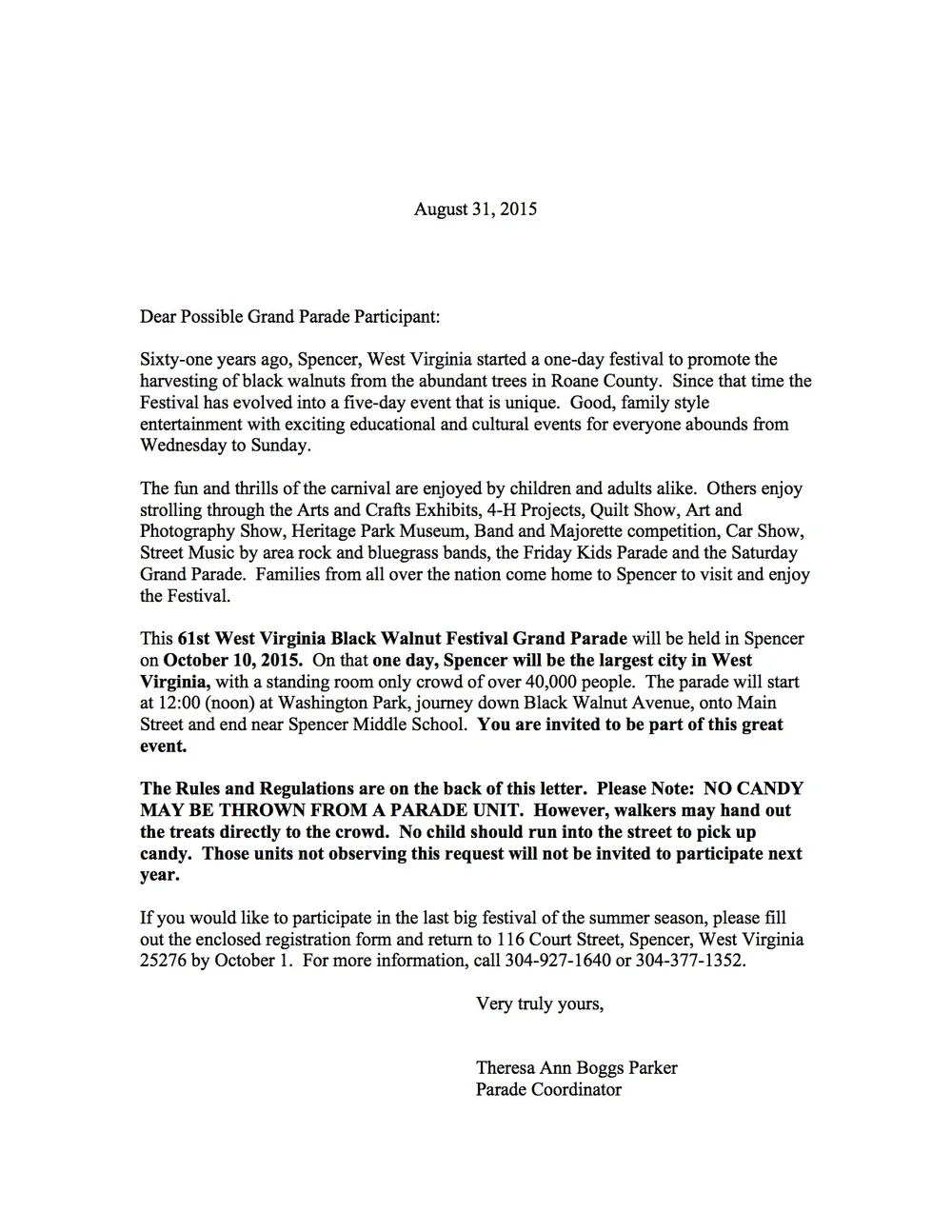 BWF News — West Virginia Black Walnut Festival