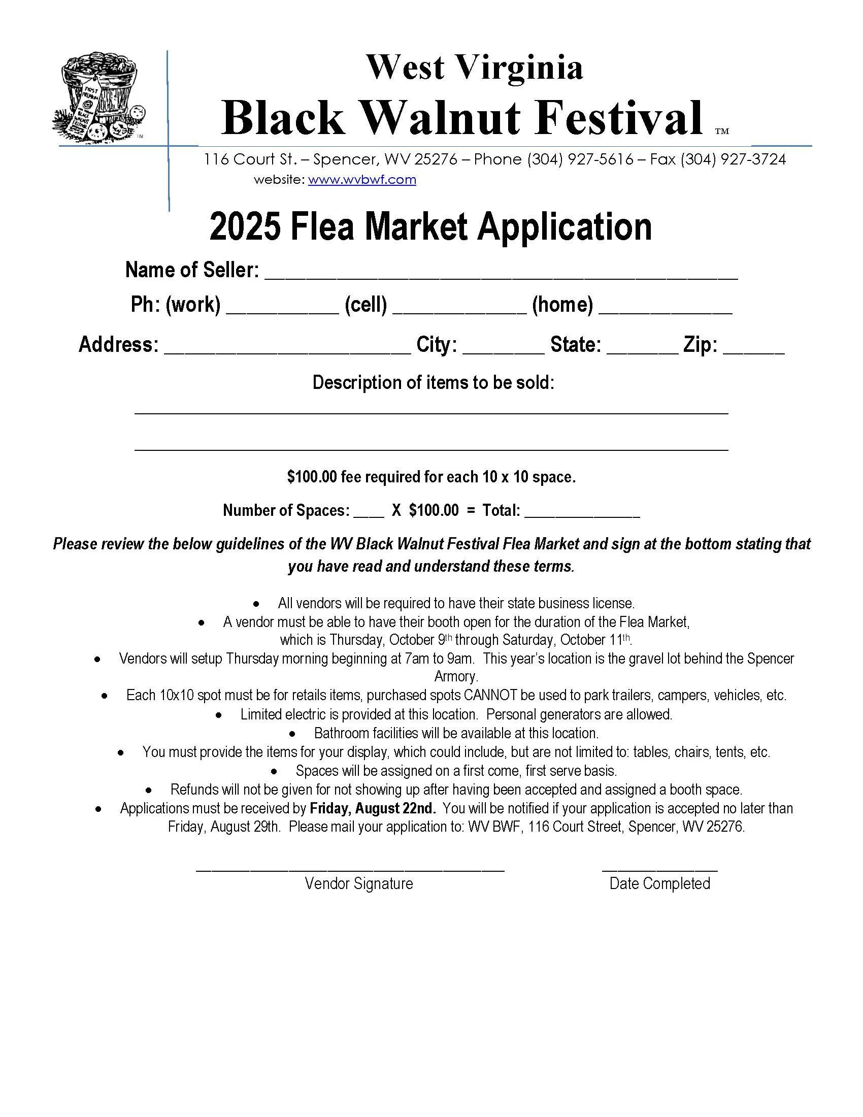 Flea Market — West Virginia Black Walnut Festival