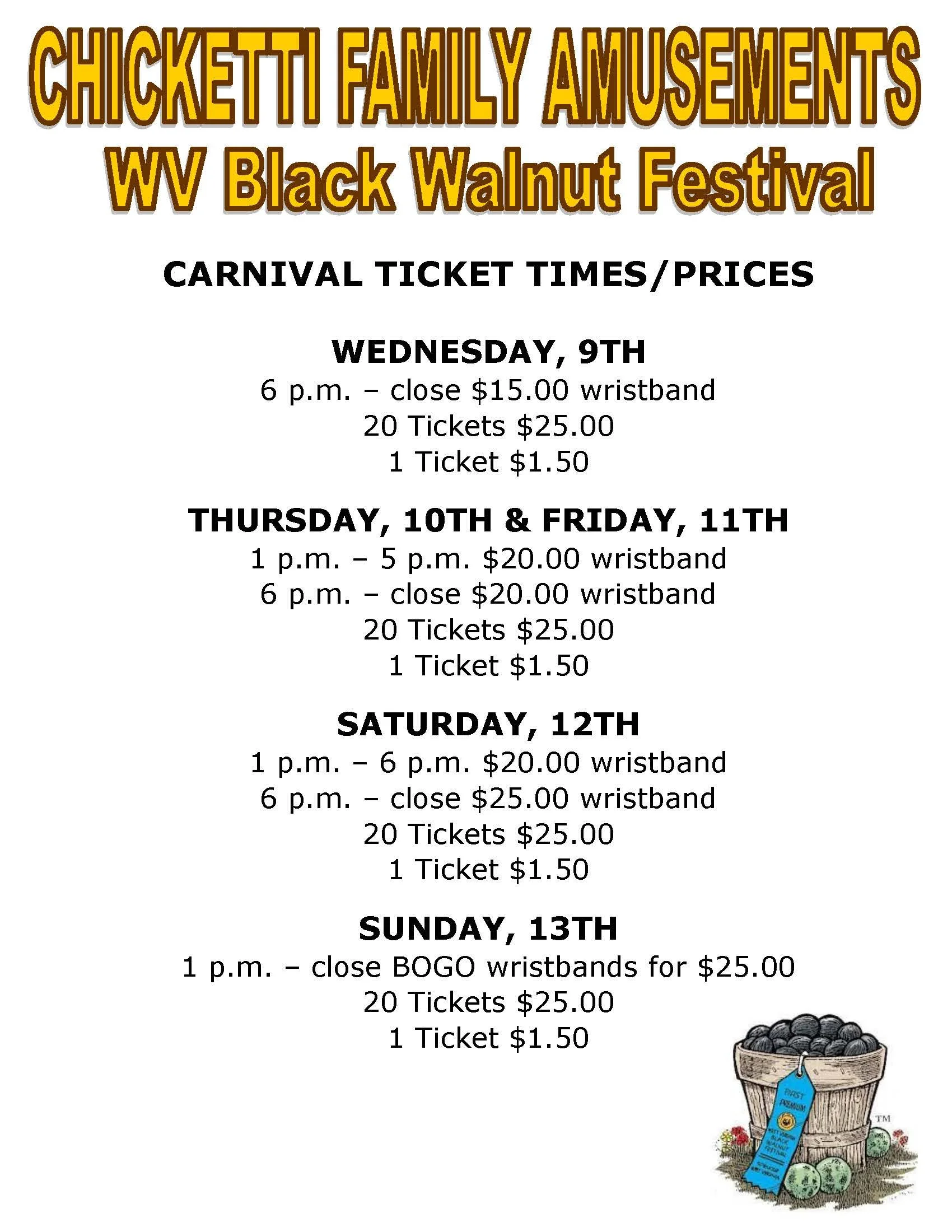 Carnival — West Virginia Black Walnut Festival