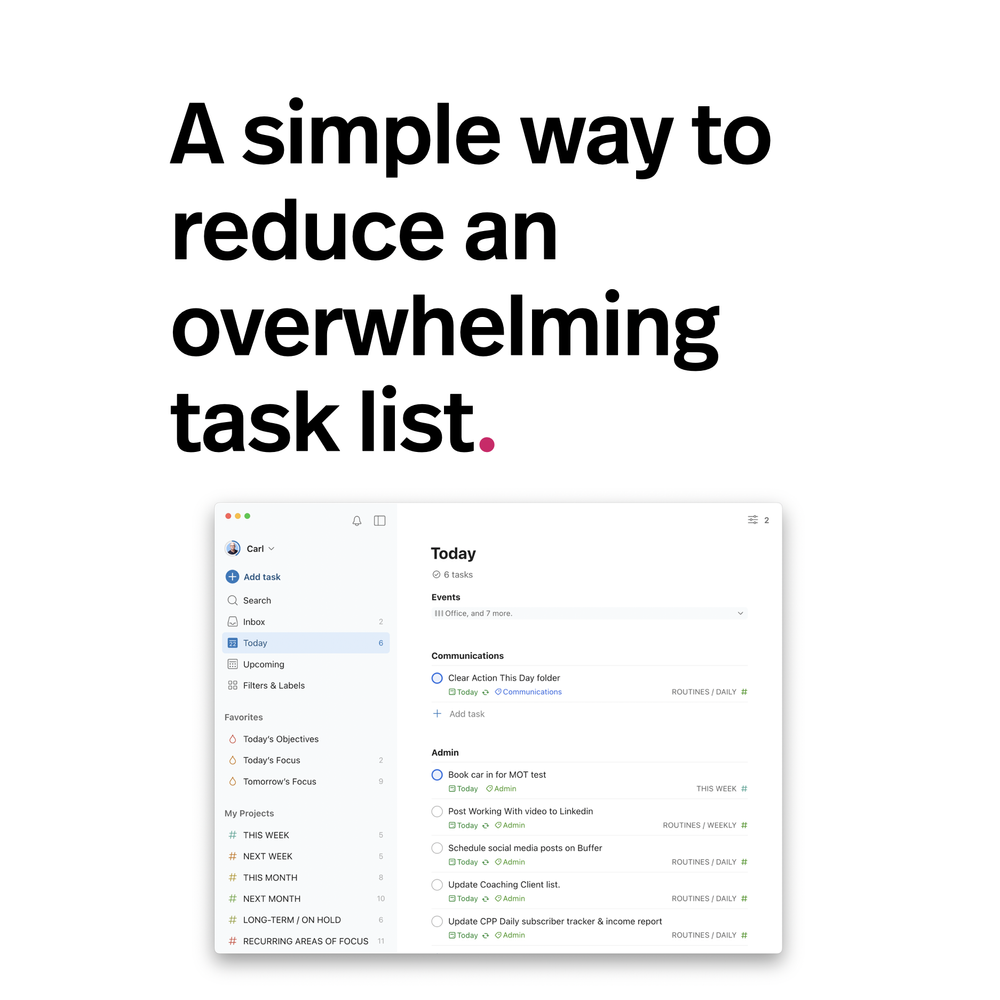 How To Simplify Your To-do List. — Carl Pullein
