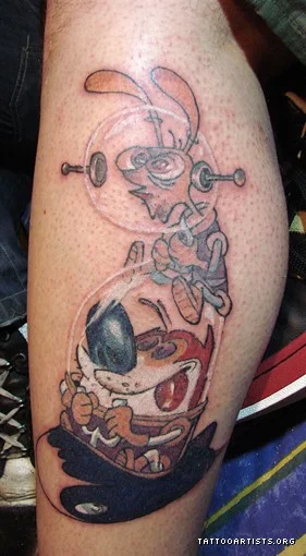 Happy Happy, Joy Joy! Ren & Stimpy Tattoos — The World of Kitsch