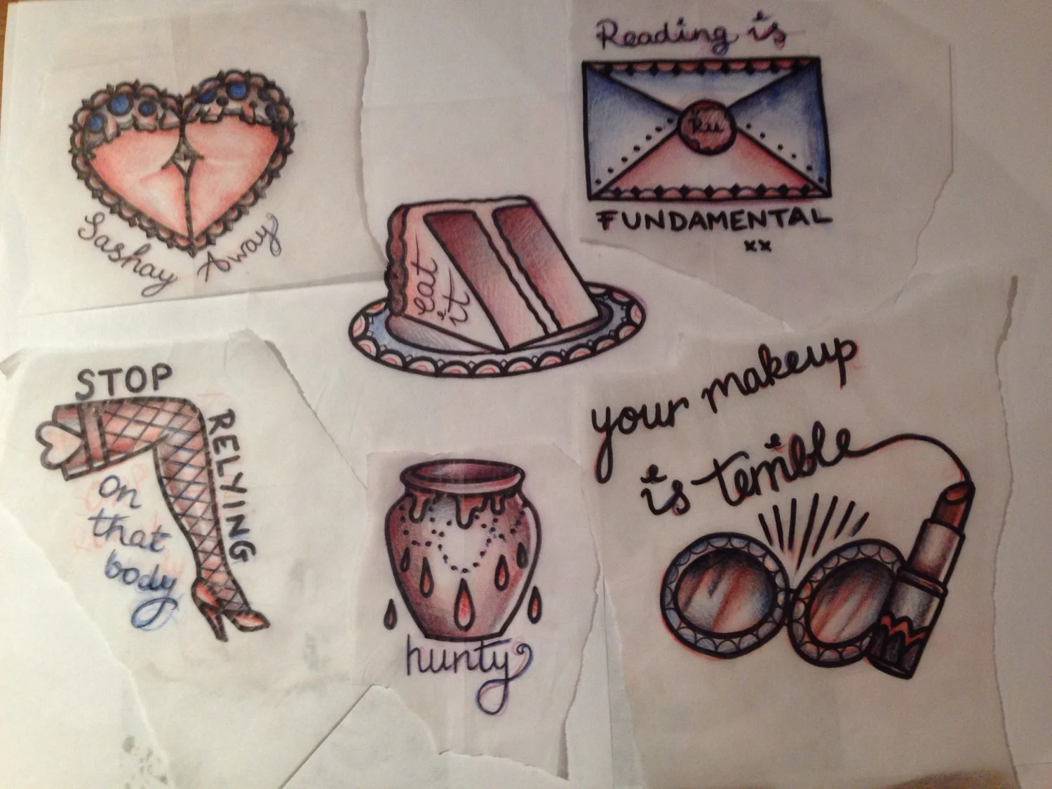 RuPaul's Drag Race Tattoo Flash by Jenna McAleese — The World of Kitsch