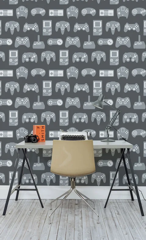 Retro Gaming Wallpaper & Other Affordable, Fun Wall Murals — The World ...