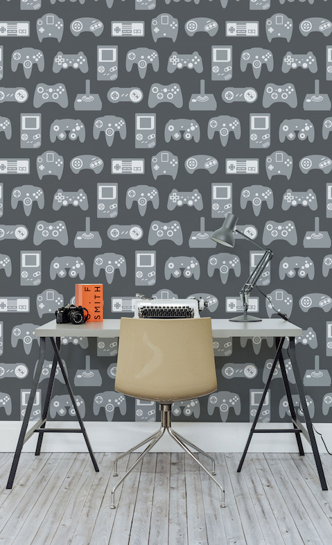 Retro Gaming Wallpaper & Other Affordable, Fun Wall Murals — The World ...