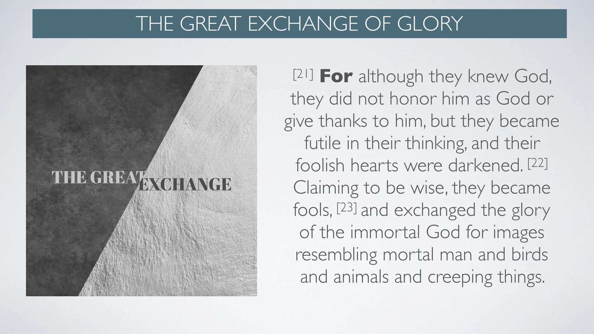 Christ In The Great Exchange
