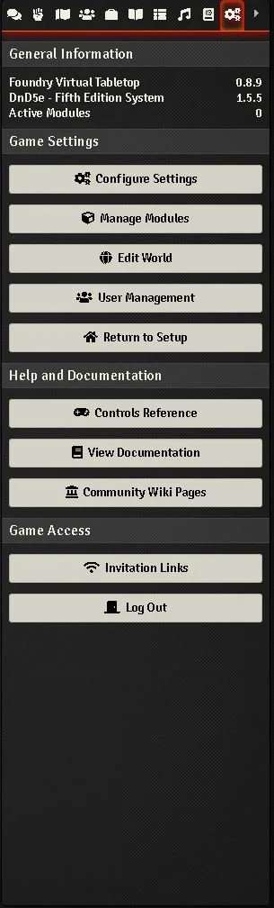 FoundryVTT: Settings & Configuration