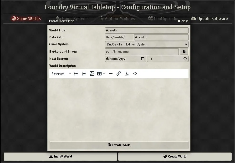 FoundryVTT: Download, Install & Player Setup