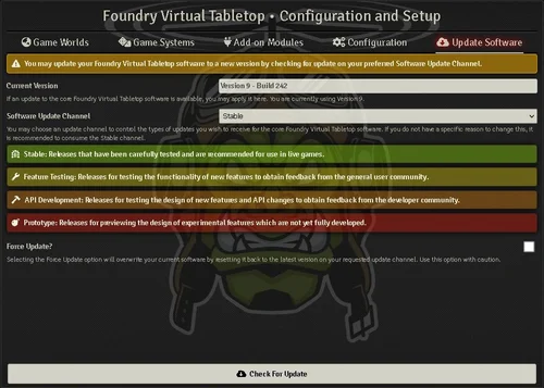 FoundryVTT: How to Update