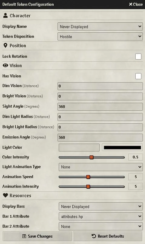 FoundryVTT: Settings & Configuration