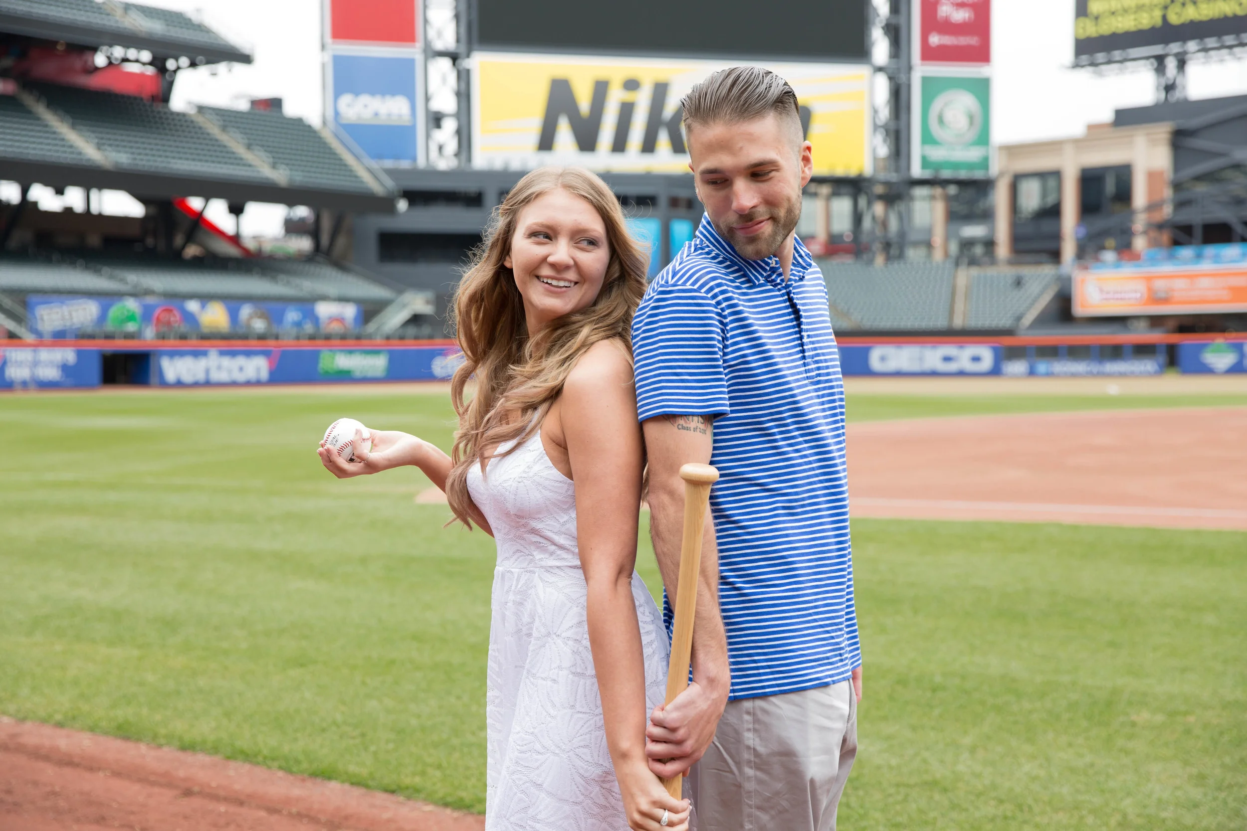 Tara + Steve | Mets Citi Field Stadium | Engagement Shoot — Vanessa ...