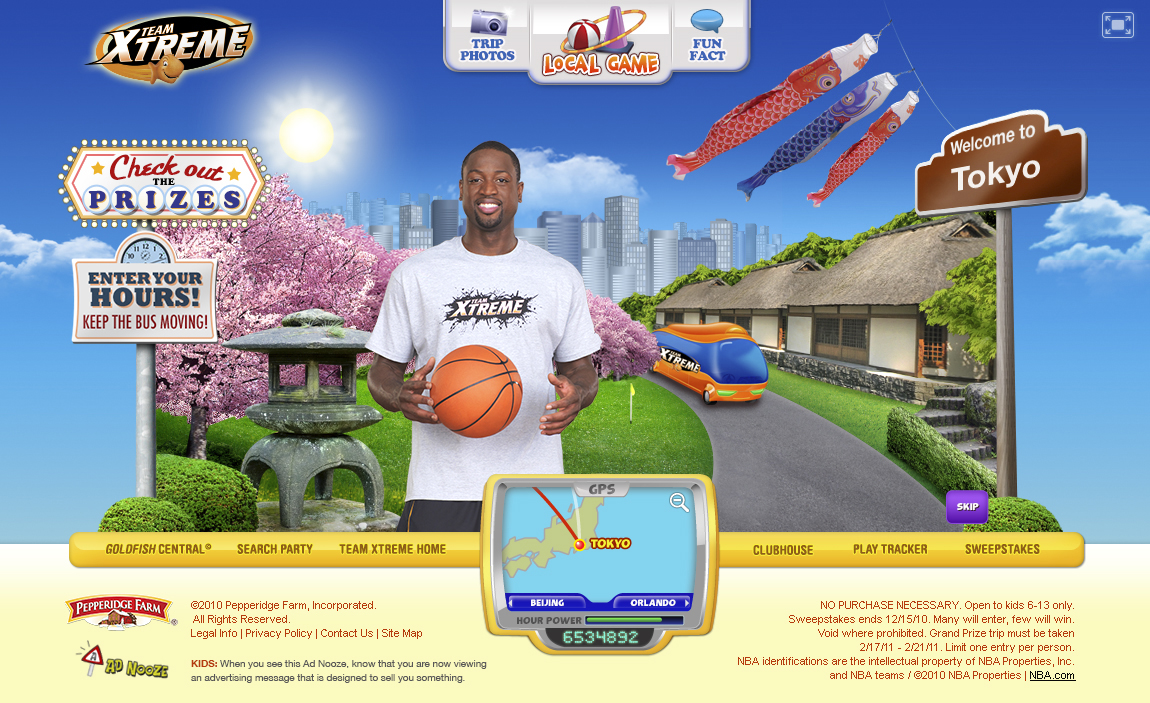 Goldfish: Team XTREME Globe Sweepstakes — LU-AN YOUNG