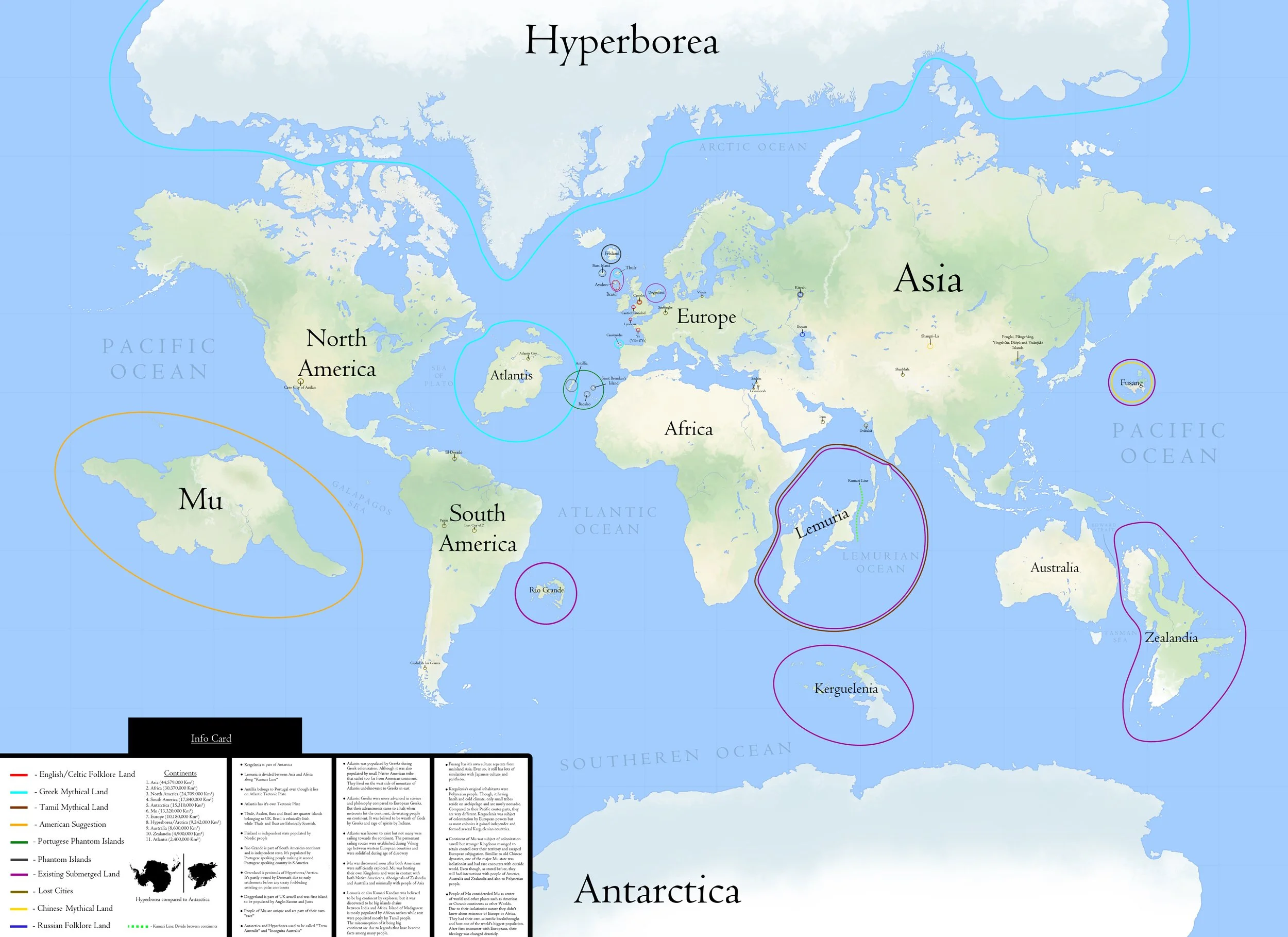 Mythical and Submerged land of the World : r/MapPorn