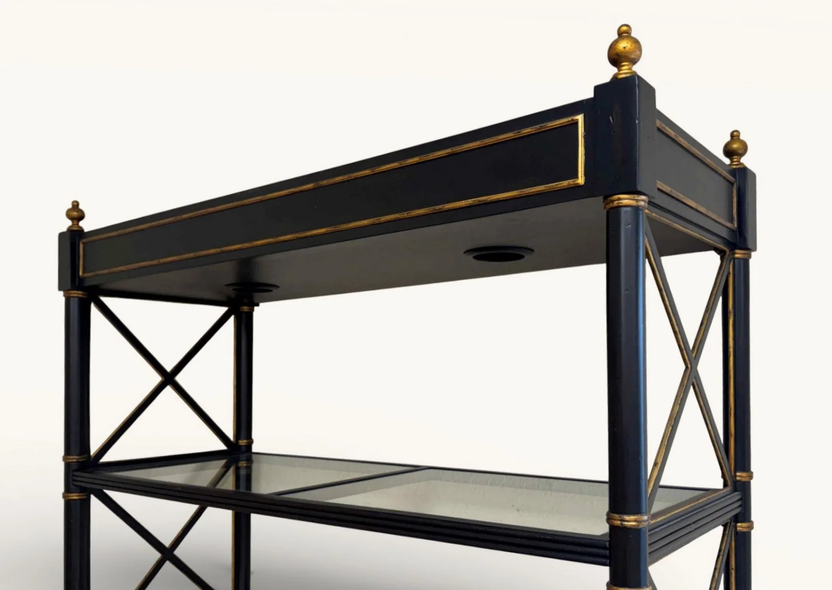 Encore Furniture Gallery-Sherrill Lighted Regency 5-Tier Etagere