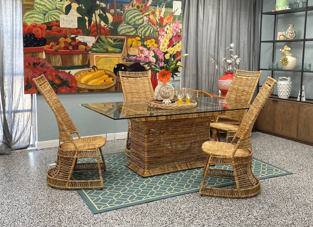 Wicker Dining Room Table