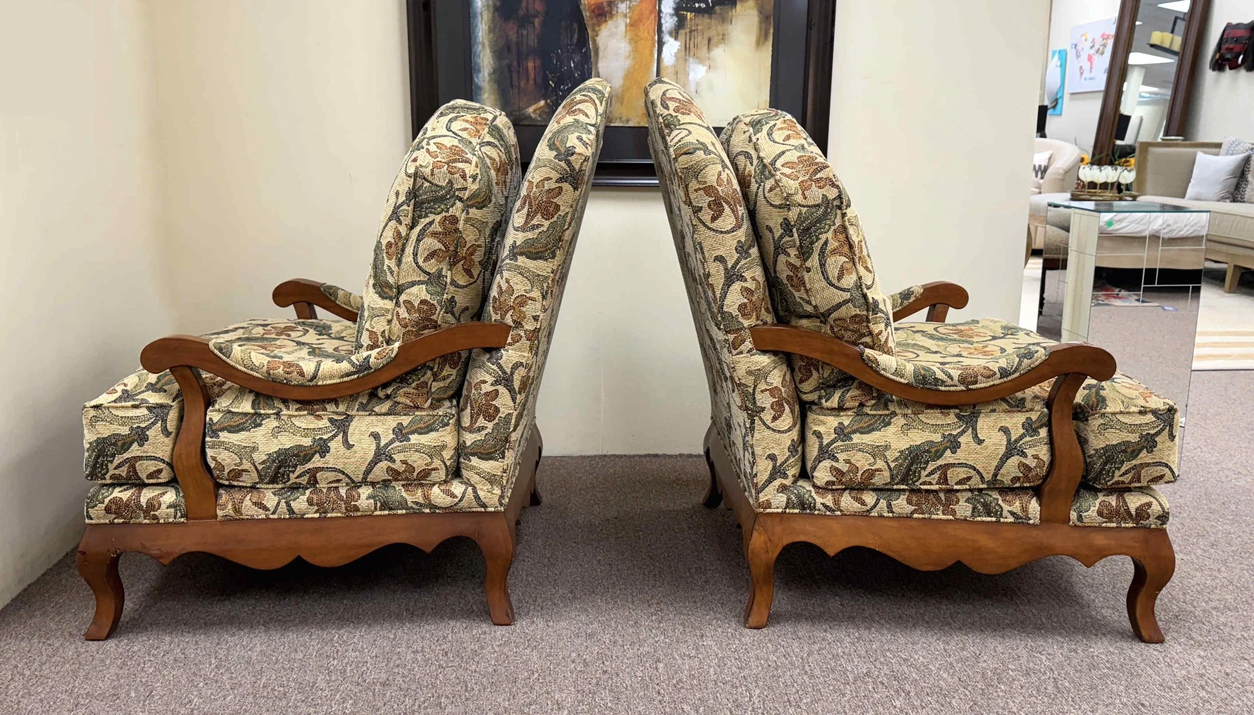Encore Furniture Gallery-Pair - Swaim French Country Bergere Chairs ...